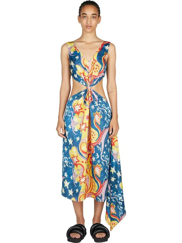 Marni Galactic Paradise Midi Dress - Multicolor
