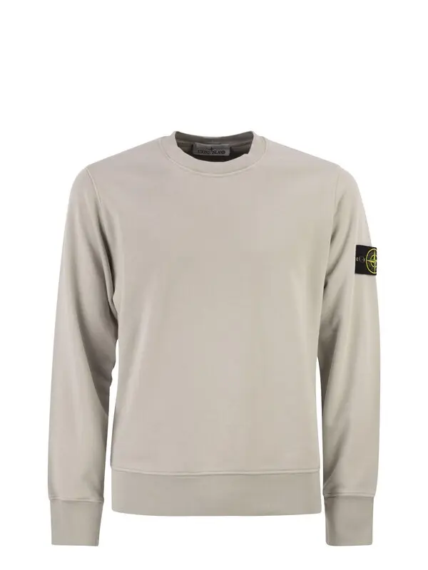 Stone Island Crew Neck Sweatshirt With Raglan Sleeves - Multicolor