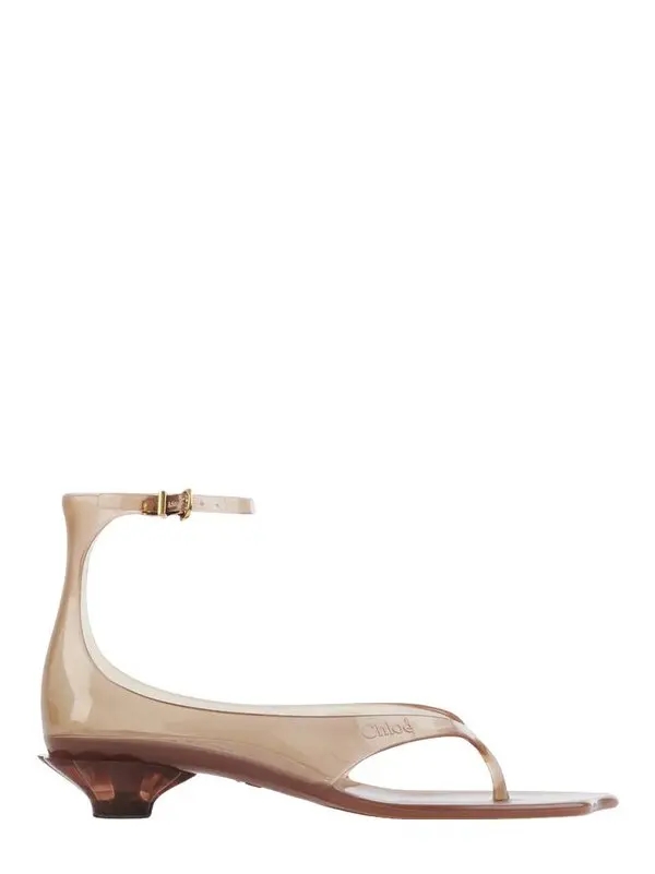 Chloé Jelly Sandals With Sculptural Heel And Adjustable Ankle Strap - Multicolor