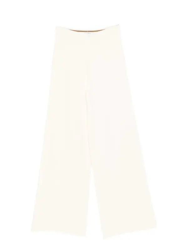 Max Mara Cropped Lace Trim Trousers - Cream