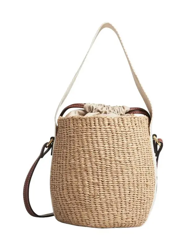 Chloé Woody Small Basket Bag - White