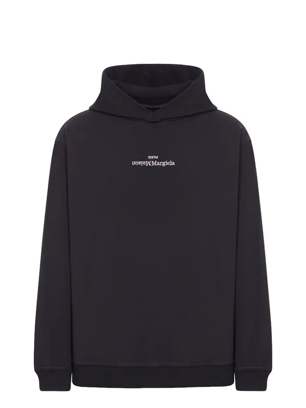 MAISON MARGIELA Oversized Cotton Hoodie With Embroidered Logo - Multicolor