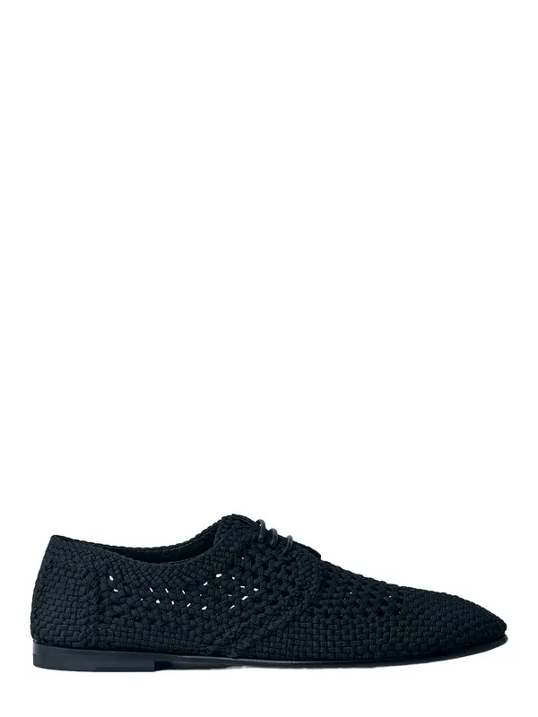 Dolce & Gabbana Woven Derby Shoes - Black