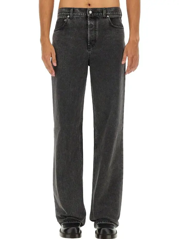 Alexander McQueen Baggy Cotton Jeans - Gray