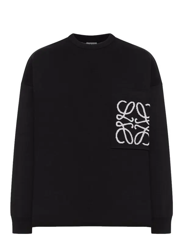 Loewe Anagram Pocket Sweater - Black