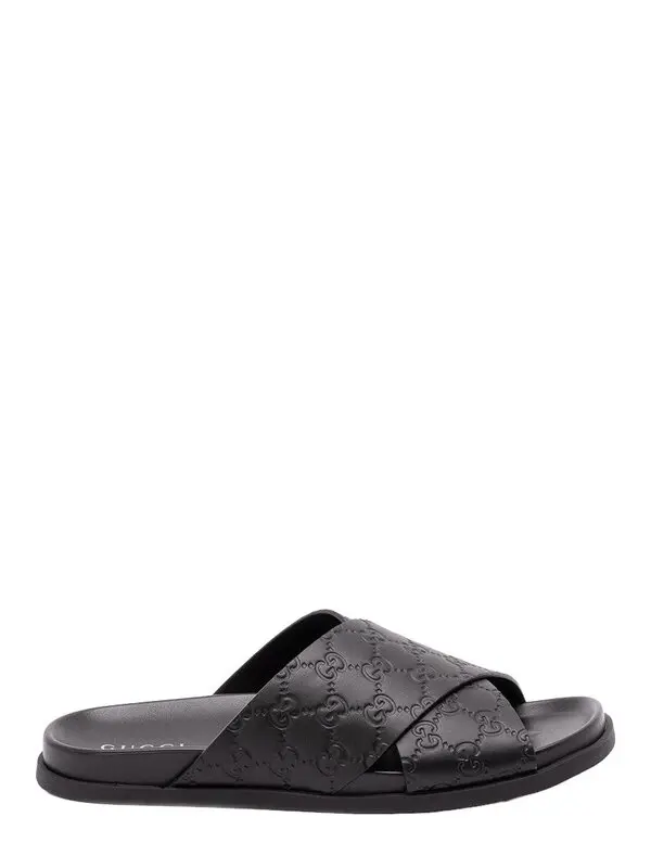 Gucci Gg Criss-cross Sandals - Multicolor