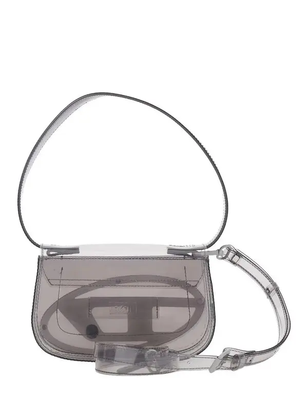 DIESEL® Grey Embossed Logo Shoulder Bag - Gray