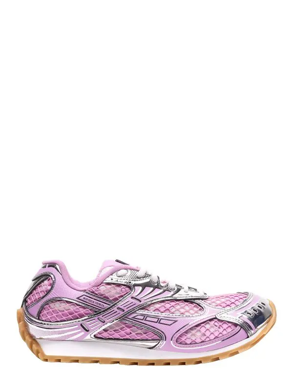 Bottega Veneta Orbit Sneakers With Mesh Detail And Metallic Effect - Black