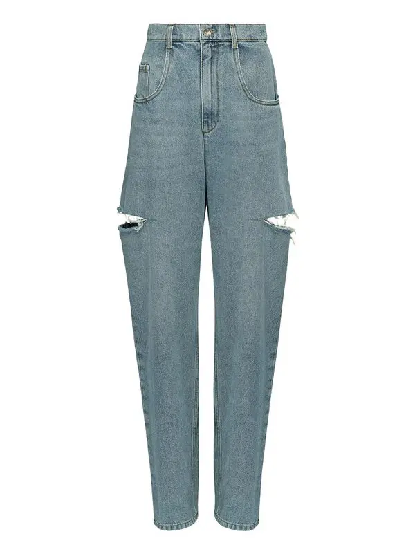 MAISON MARGIELA Denim Jeans With Cutout Detail - Blue