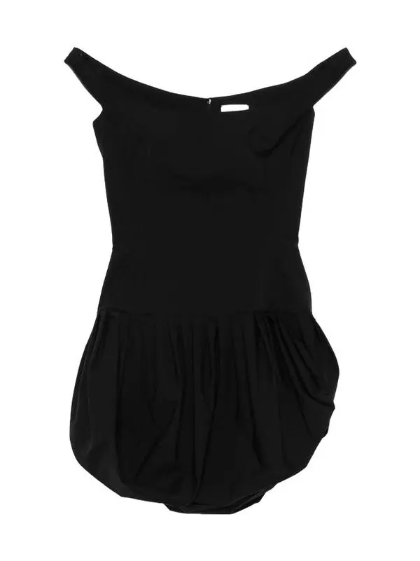 Magda Butrym Off-shoulder Gathered Skirt Dress - Black