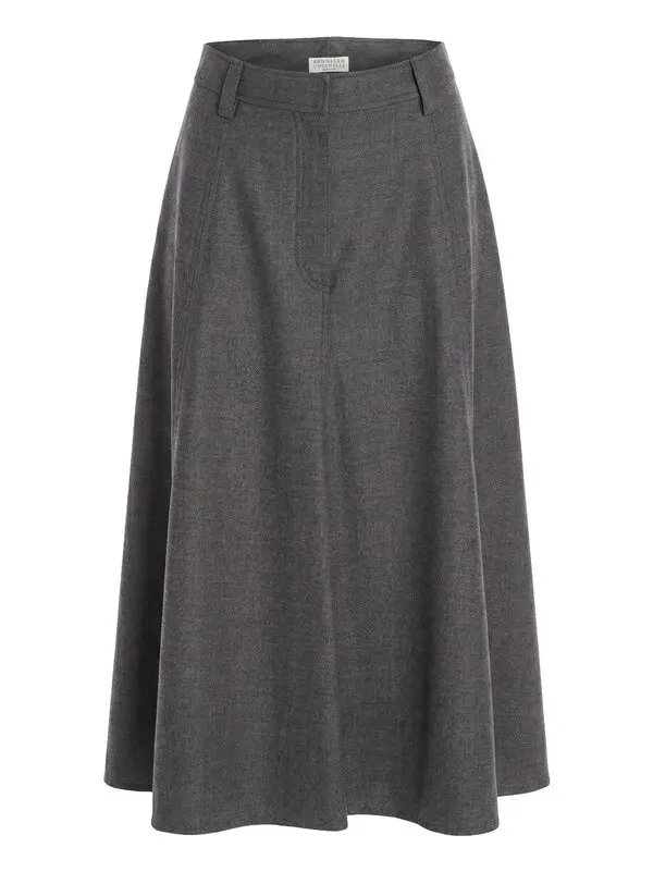 Brunello Cucinelli Linen Skirt - Multicolor