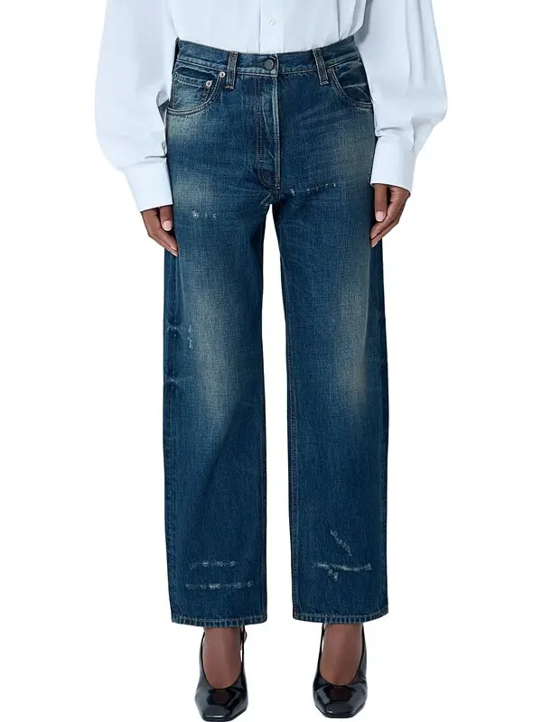Prada Relaxed Fit Distressed Denim Jeans - Multicolor