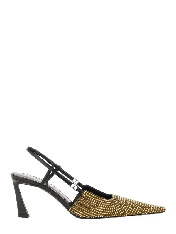 Saint Laurent Embellished Slingback Pumps - Black