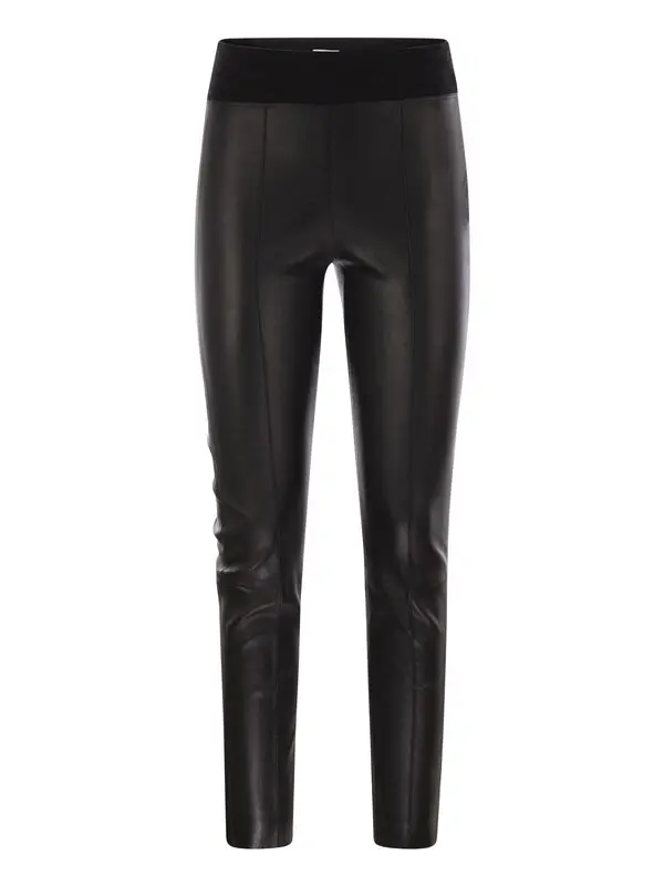 Brunello Cucinelli Stretch Nappa Leather Leggings - Black