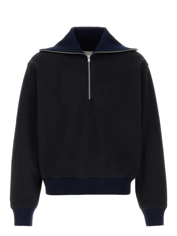 JIL SANDER Cotton Sweatshirt - Blue