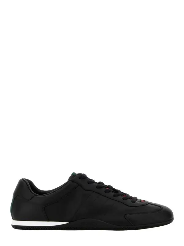 Gucci Calf Skin Leather Sneakers - Black