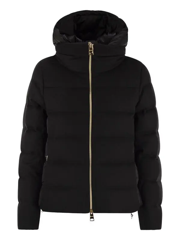 Herno Silk And Cashmere Down Jacket - Black