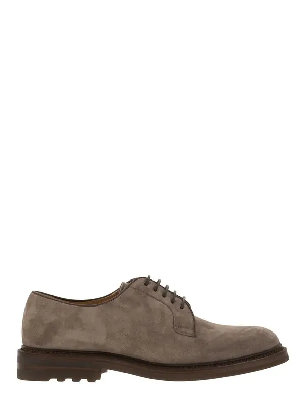 Brunello Cucinelli Suede Derby Shoes - Multicolor
