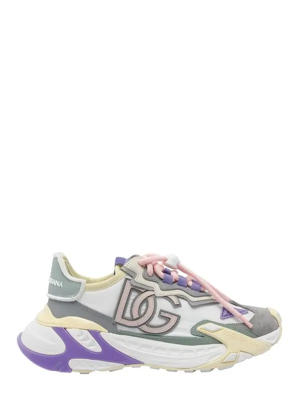 Dolce & Gabbana Effect Fabric And Leather Sneakers - Multicolor