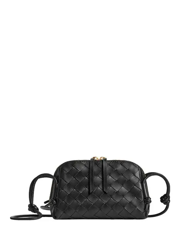Bottega Veneta Pochette Concert Lambskin Bag - Black