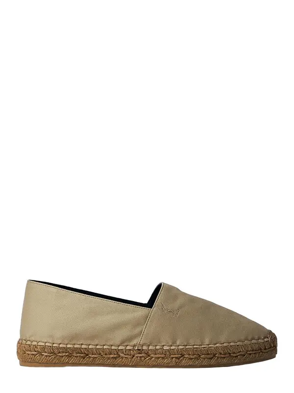 Saint Laurent Cotton Gabardine Espadrilles - Cream
