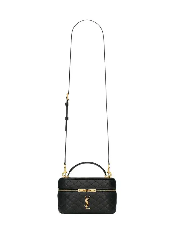 Saint Laurent Gaby Vanity Bag In Lambskin - Black