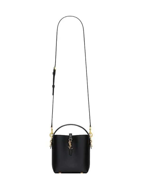 Saint Laurent The 37 Mini In Shiny Leather - Black