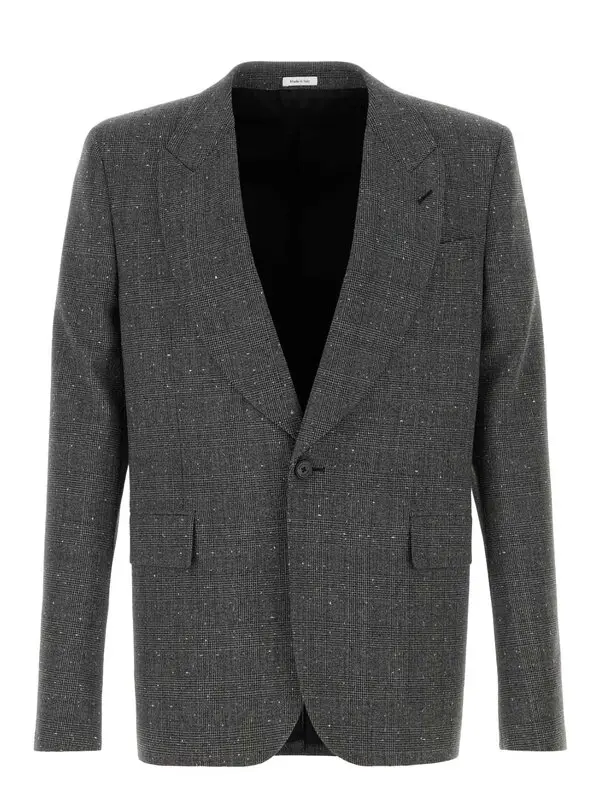 Alexander McQueen Embroidered Glencheck Blazer - Multicolor