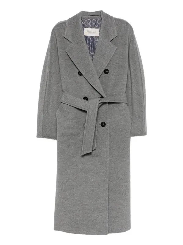 Max Mara Double-breasted Belted Coat - Gray