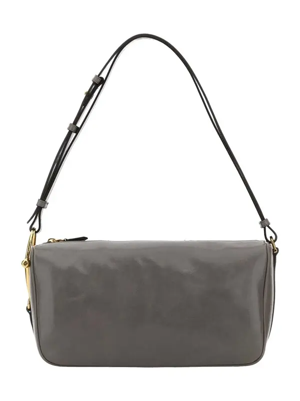 Gucci Calfskin Leather Shoulder Bag - Gray