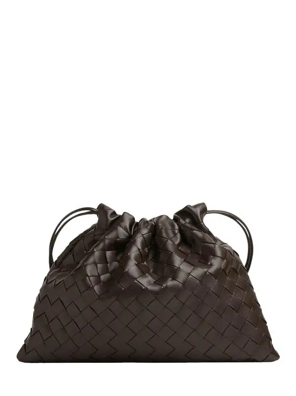 Bottega Veneta Pochette Dustbag In Woven Calfskin - Multicolor