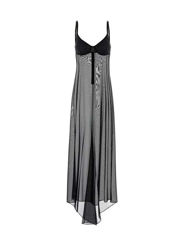 Balenciaga Stretch Tulle Naked Dress - Black
