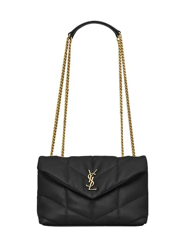 Saint Laurent Quilted Lambskin Mini Bag - Black