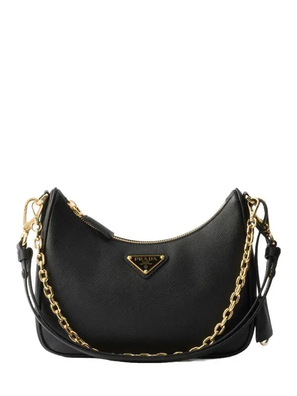 Prada Re-edition Mini Bag In Saffiano Leather - Black