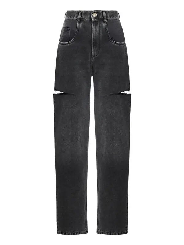 MAISON MARGIELA High-waisted Cut-out Jeans - Black