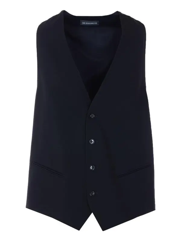 ANN DEMEULEMEESTER Juikko" Sleeveless V-neck Vest - Black