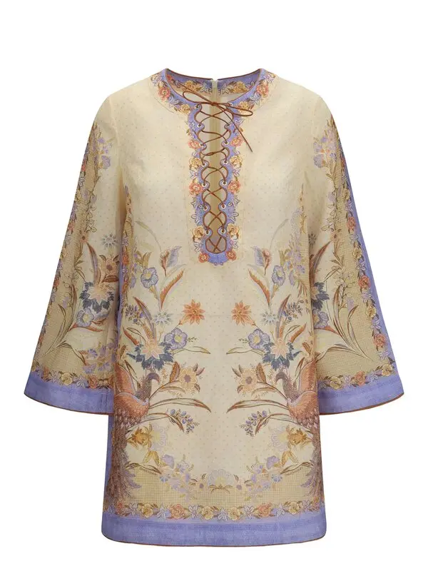 Zimmermann Indra Floral Tunic Dress - Multicolor