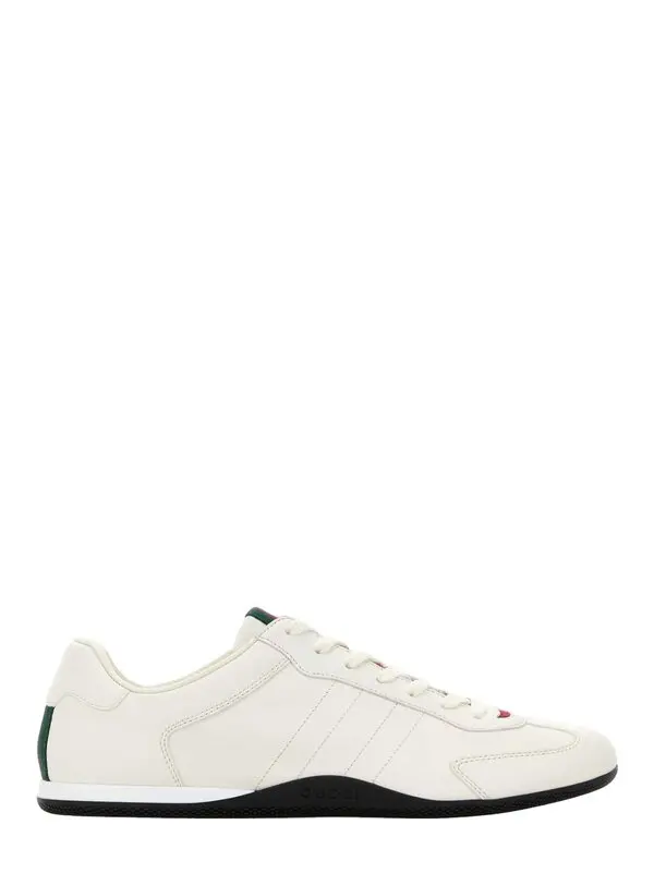 Gucci Calfskin Leather Shift Sneakers - White