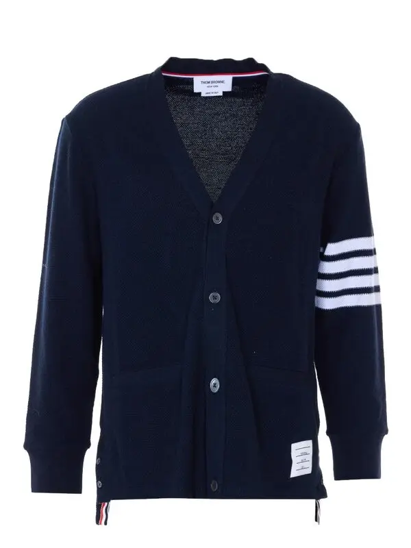Thom Browne 4-bar Cardigan - Blue