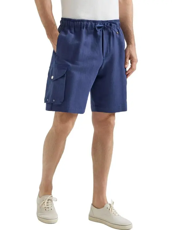 Brunello Cucinelli Linen Cargo Shorts - Multicolor
