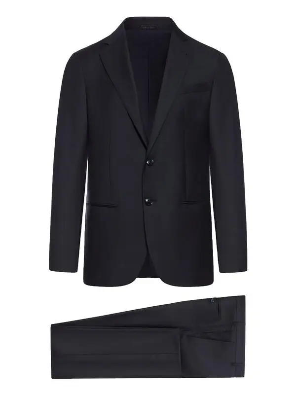 Giorgio Armani Tailored Wool And Cashmere Suit - Brown