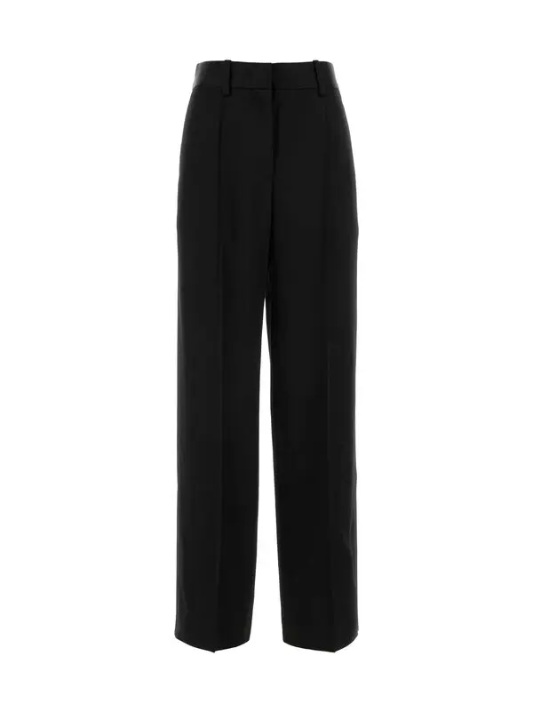 JIL SANDER Satin Trousers - Black