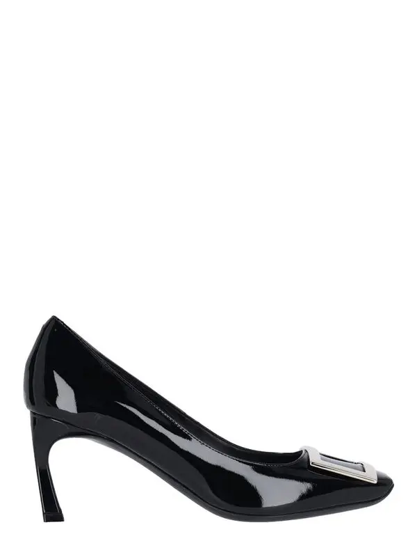 ROGER VIVIER Patent Leather Trumpet Heel Pumps With Metal Buckle - Multicolor