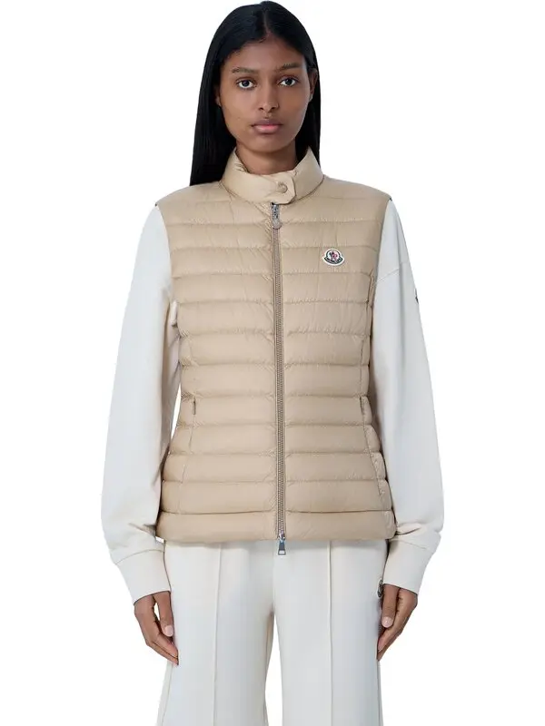 Moncler Padded Down Vest - Cream