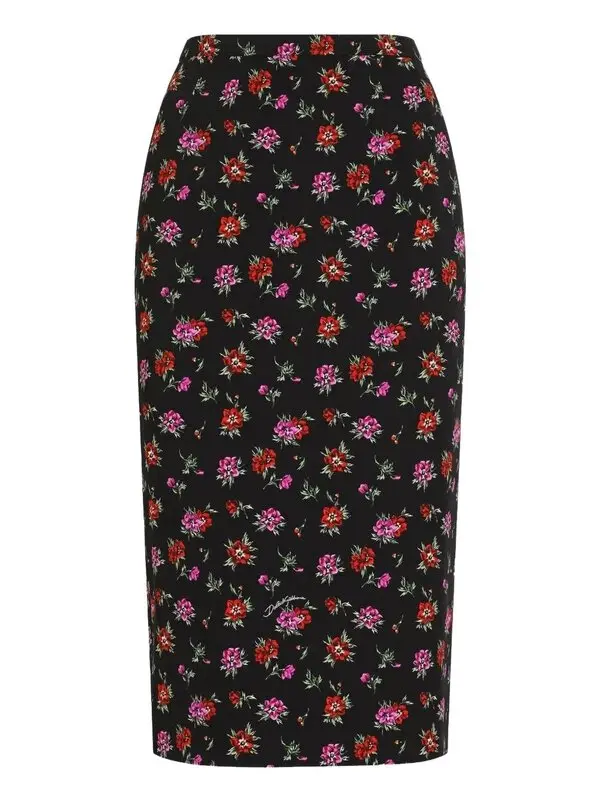 Dolce & Gabbana Floral Print Midi Skirt - Multicolor
