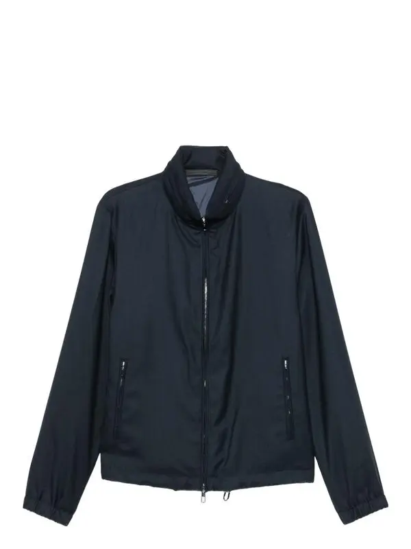 Giorgio Armani Cashmere And Silk Blend Blouson Jacket - Multicolor