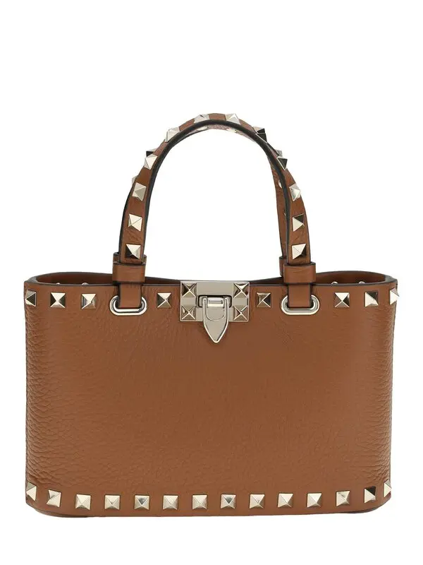 Valentino Garavani Mini Rockstud Shopping Bag - Brown