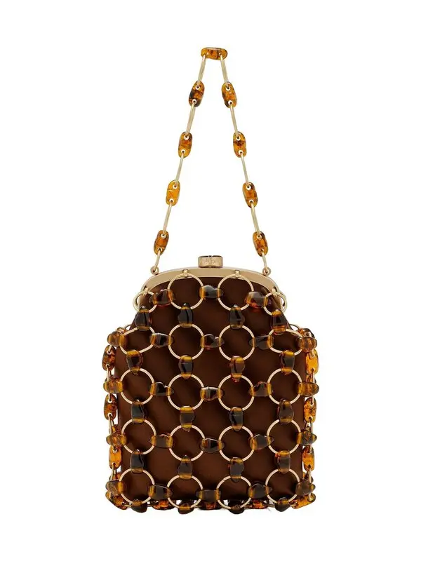 Cult Gaia Brielle Pearl Embellished Leather Wristlet - Multicolor
