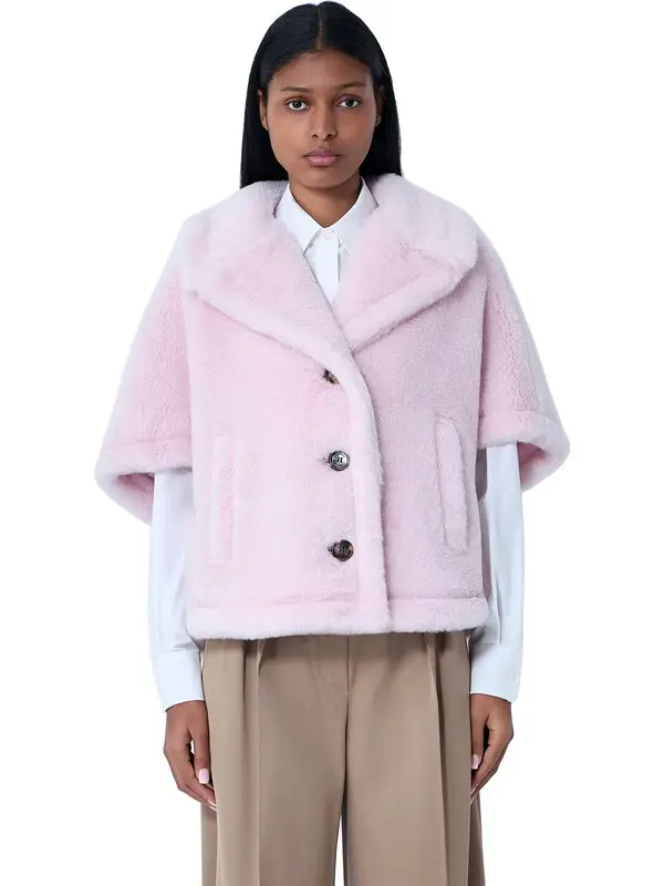 Max Mara Corvino Alpaca Blend Coat - Pink