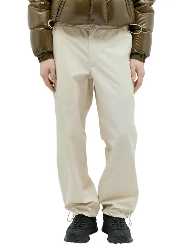 Moncler Cotton Poplin Drawstring Waist Pants - Multicolor